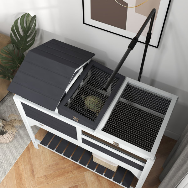 Tucker Murphy Pet™ Tortoise Habitat With Adjustable Lamp Holder, 2 Layer Tortoise Enclosure With ...